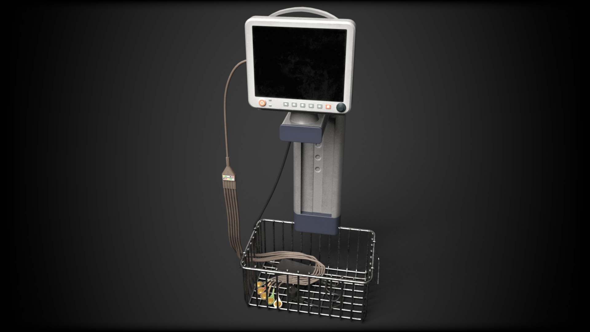 3D EKG Monitor - Game Ready - Low Poly PBR 3D Model - TurboSquid 2238140