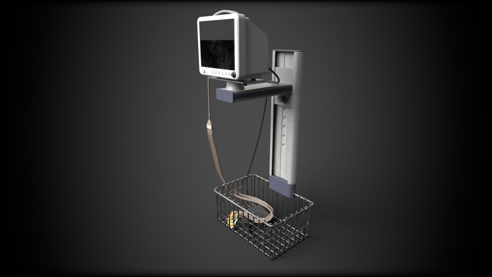 3D EKG Monitor - Game Ready - Low Poly PBR 3D Model - TurboSquid 2238140