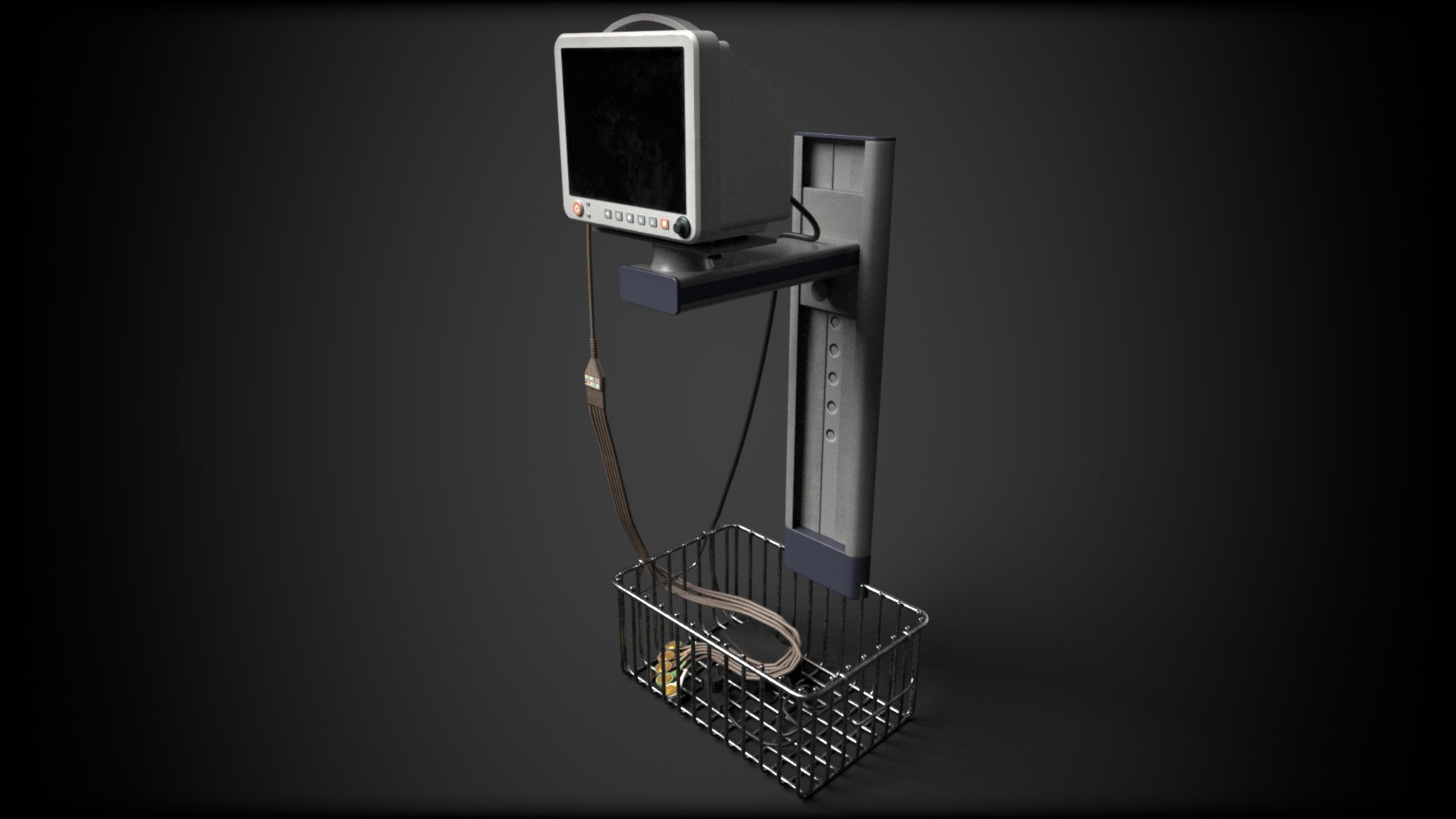 3D EKG Monitor - Game Ready - Low Poly PBR 3D Model - TurboSquid 2238140