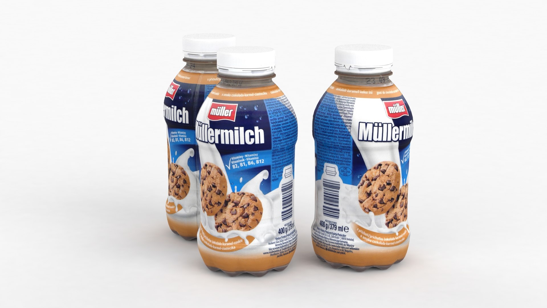 3D Dairy Bottle Mullermilch Cookie Flavour 330ml 2024 - TurboSquid 2283398