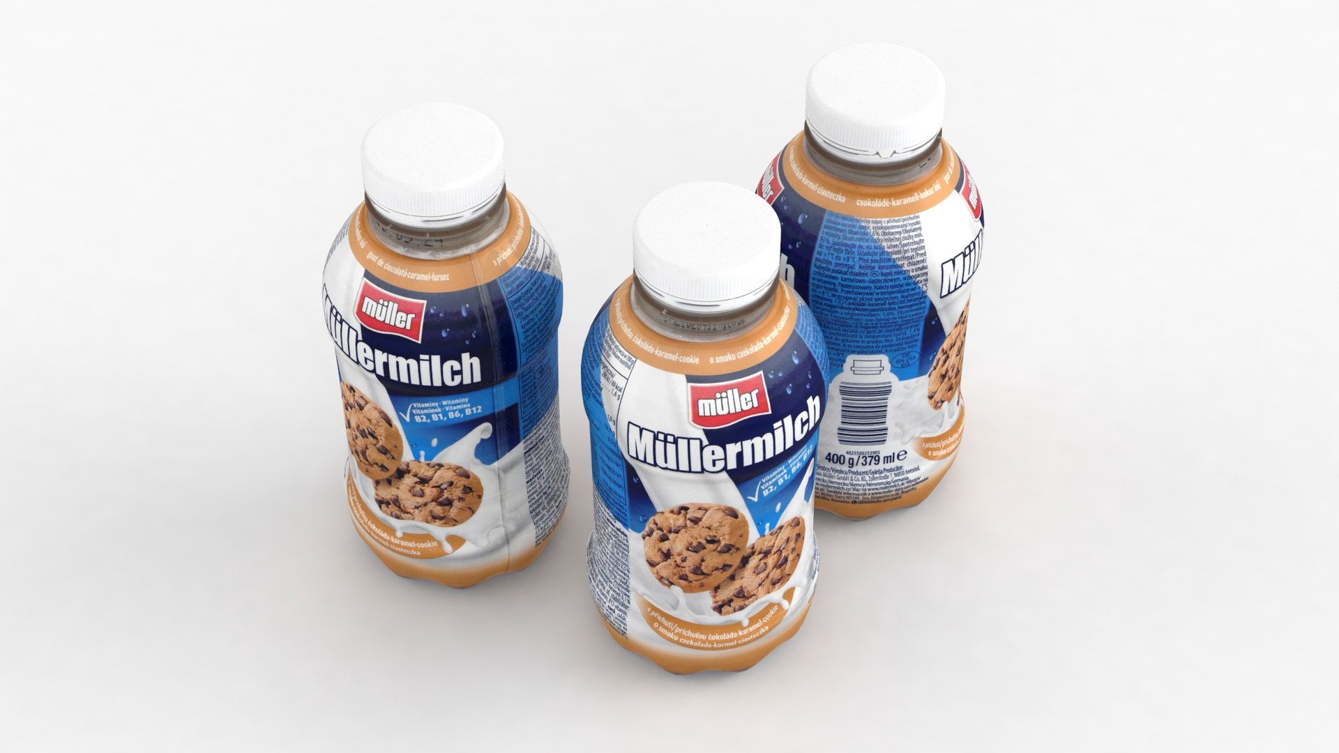 3D Dairy Bottle Mullermilch Cookie Flavour 330ml 2024 - TurboSquid 2283398