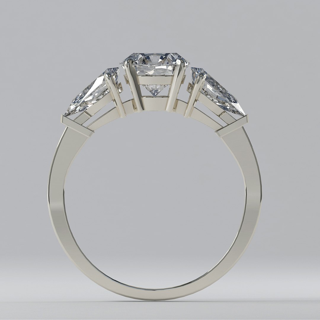 3d diamond ring model