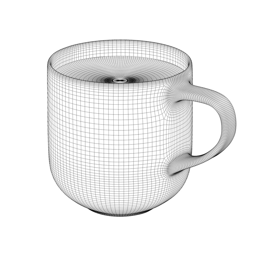 Closeup Coffee Mug 3d Model