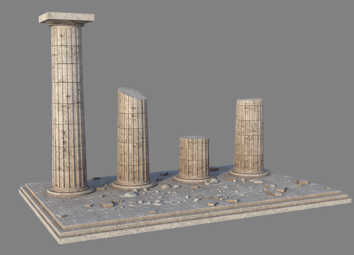 3D greek column - TurboSquid 1310546
