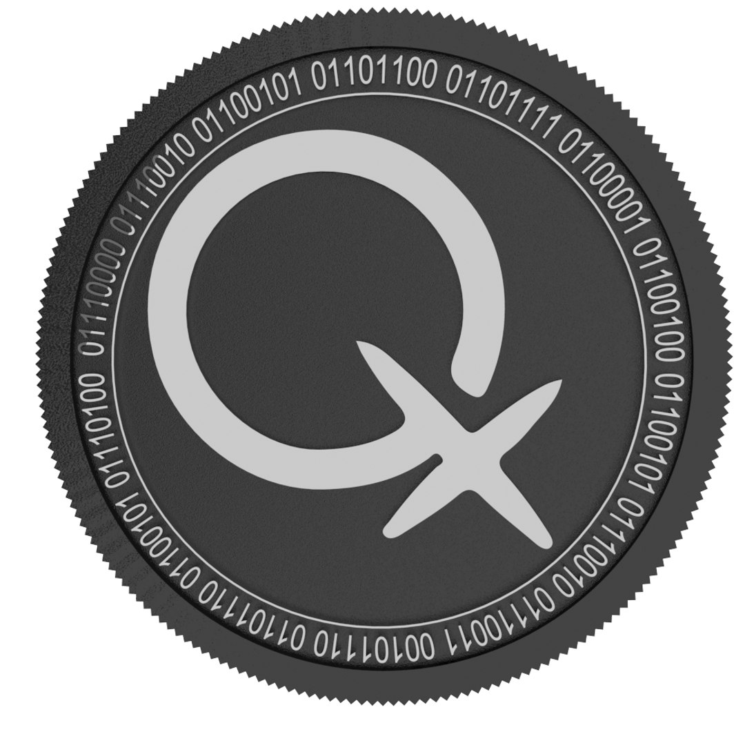 Quickx protocol black coin model - TurboSquid 1555183