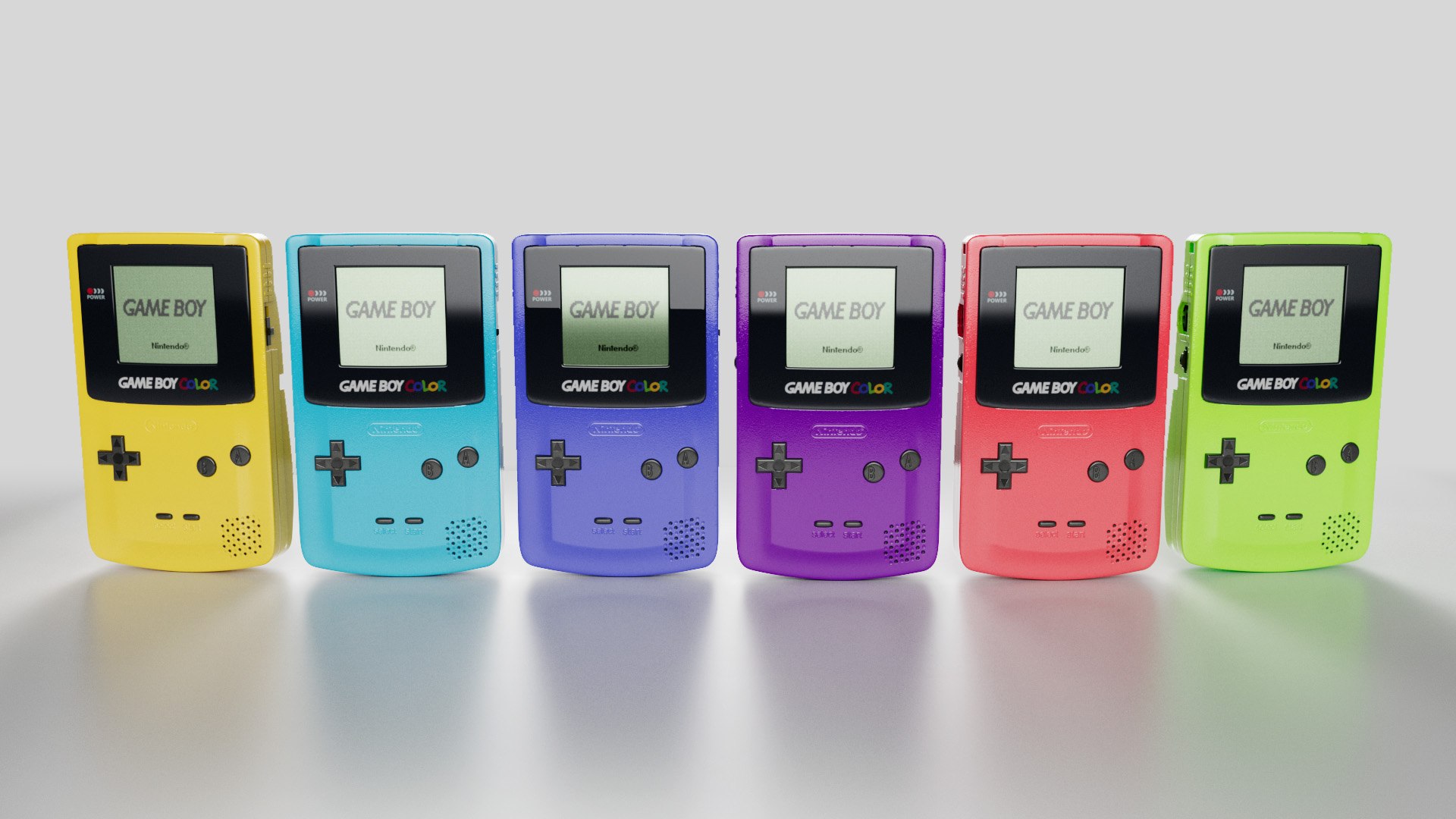 3D Nintendo Gameboy Color 6 Colors - TurboSquid 2086764