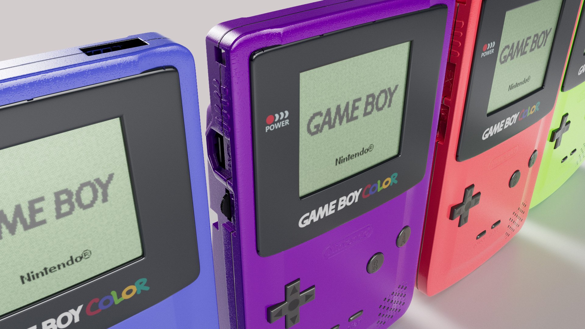 3D Nintendo Gameboy Color 6 Colors - TurboSquid 2086764