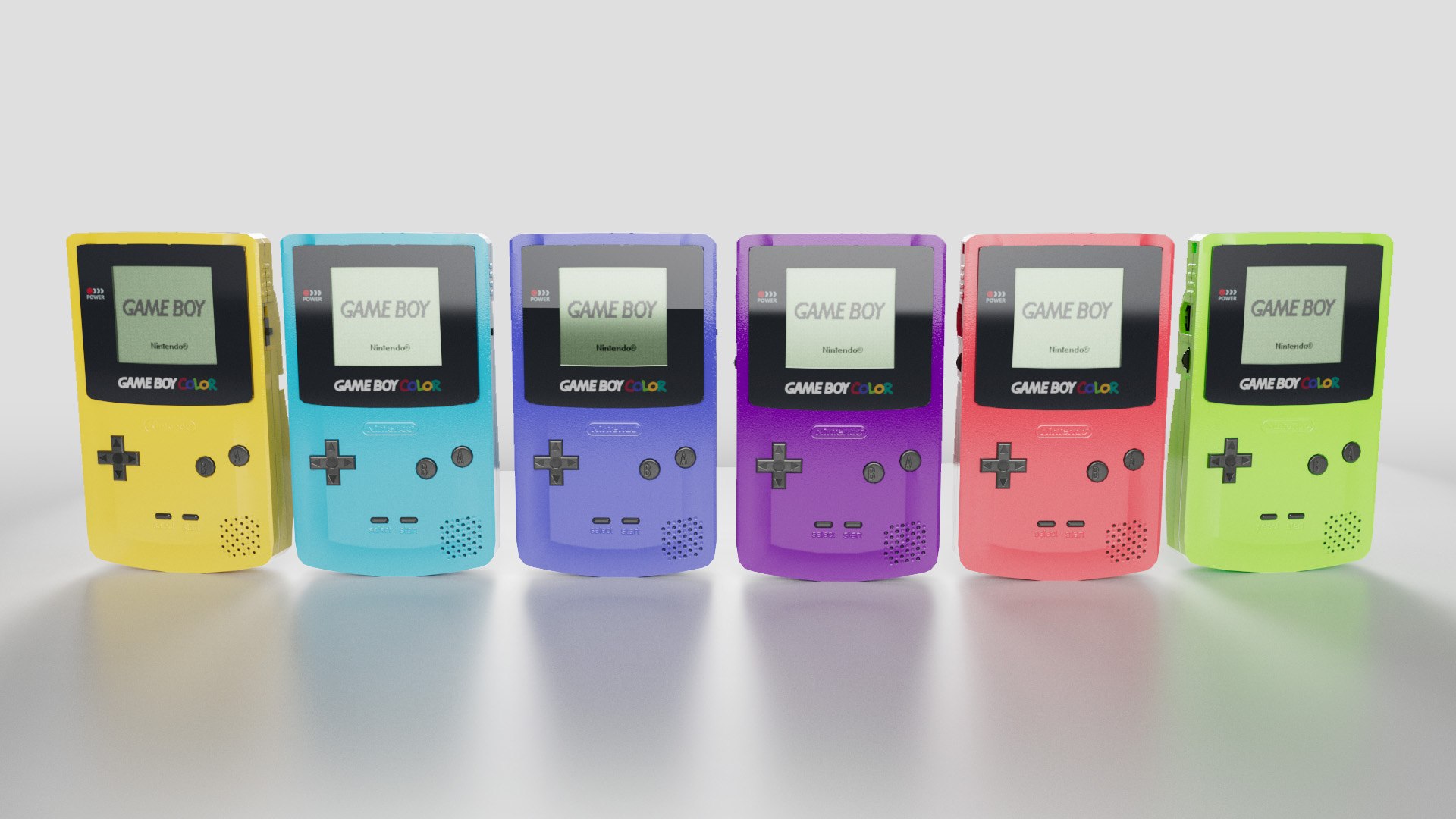 3D Nintendo Gameboy Color 6 Colors - TurboSquid 2086764