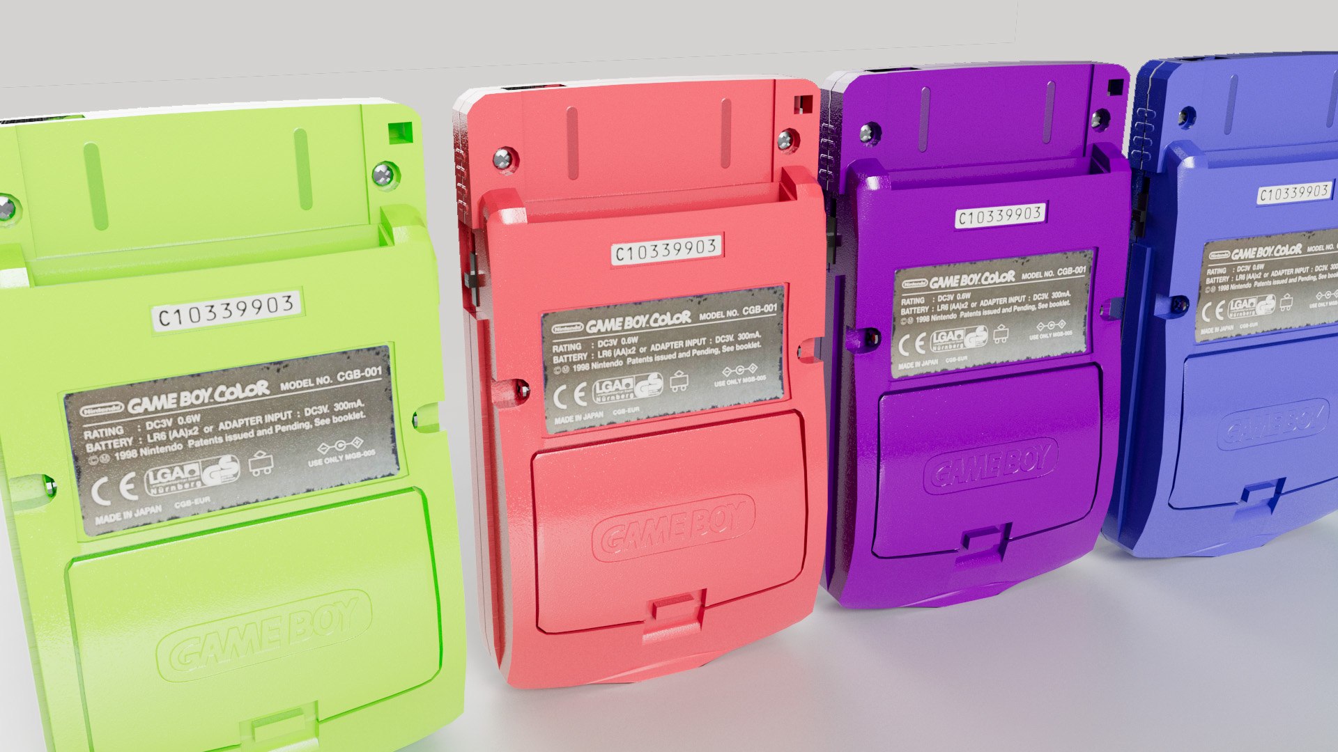 3D Nintendo Gameboy Color 6 Colors - TurboSquid 2086764