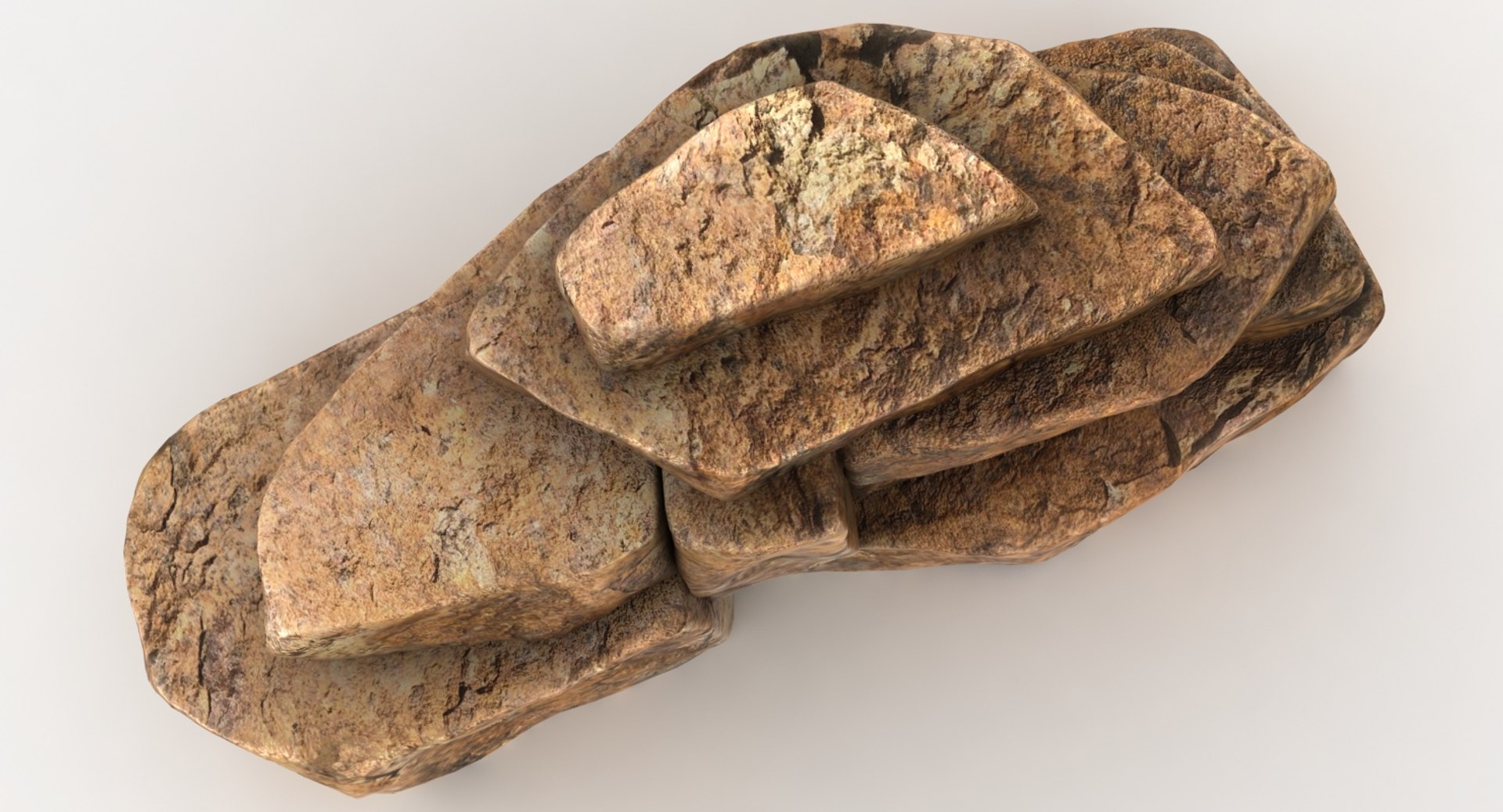 Realistic blocky rock color 3D model - TurboSquid 1378594