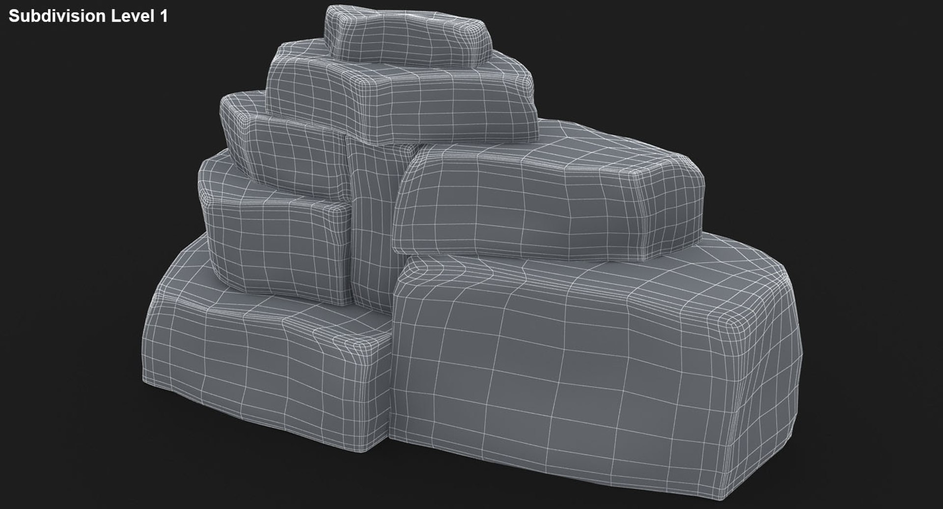 Realistic blocky rock color 3D model - TurboSquid 1378594