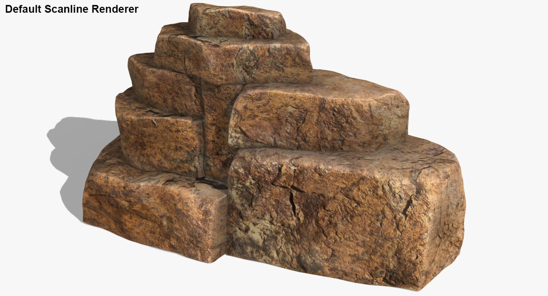 Realistic blocky rock color 3D model - TurboSquid 1378594