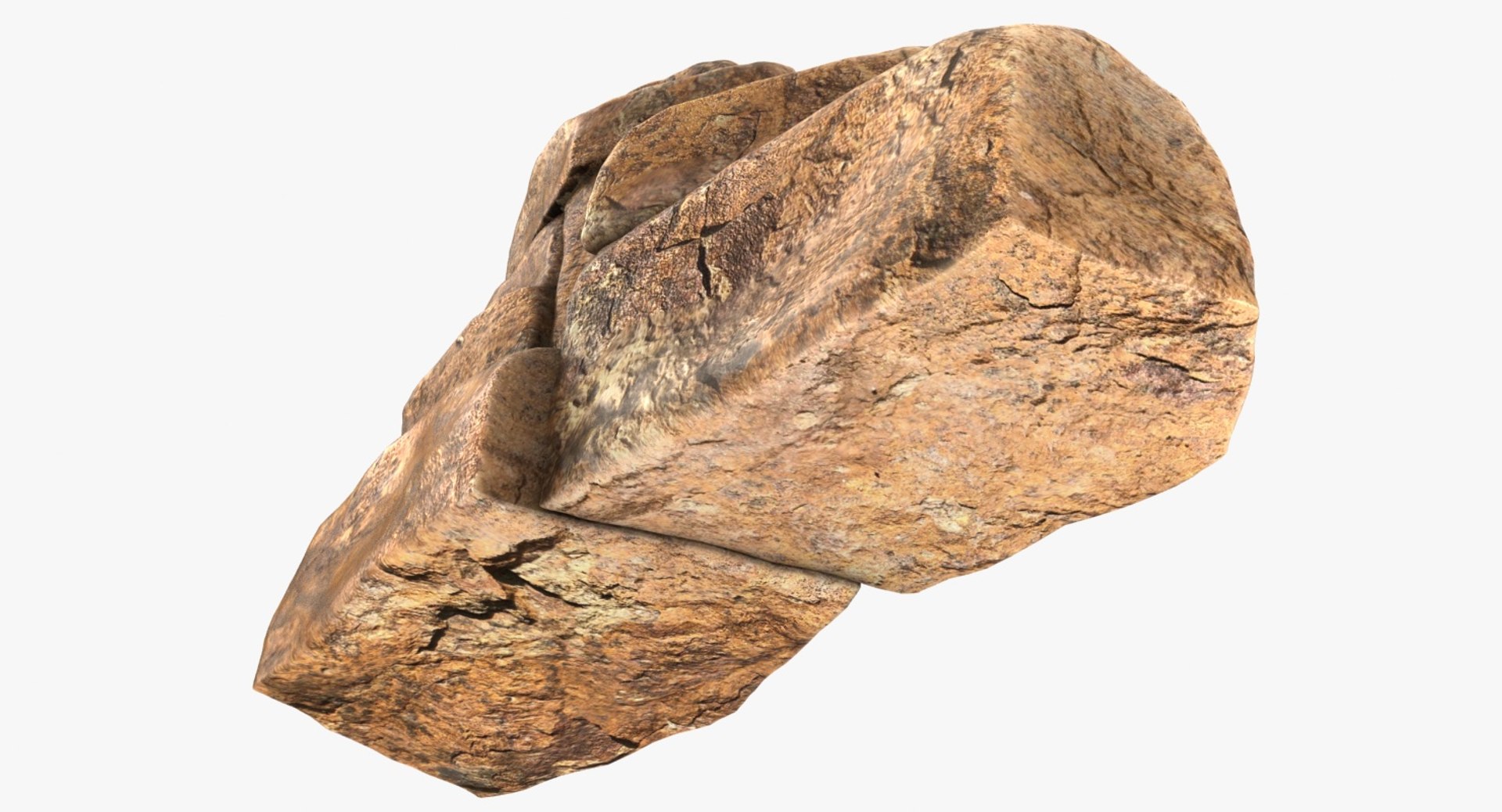 Realistic blocky rock color 3D model - TurboSquid 1378594