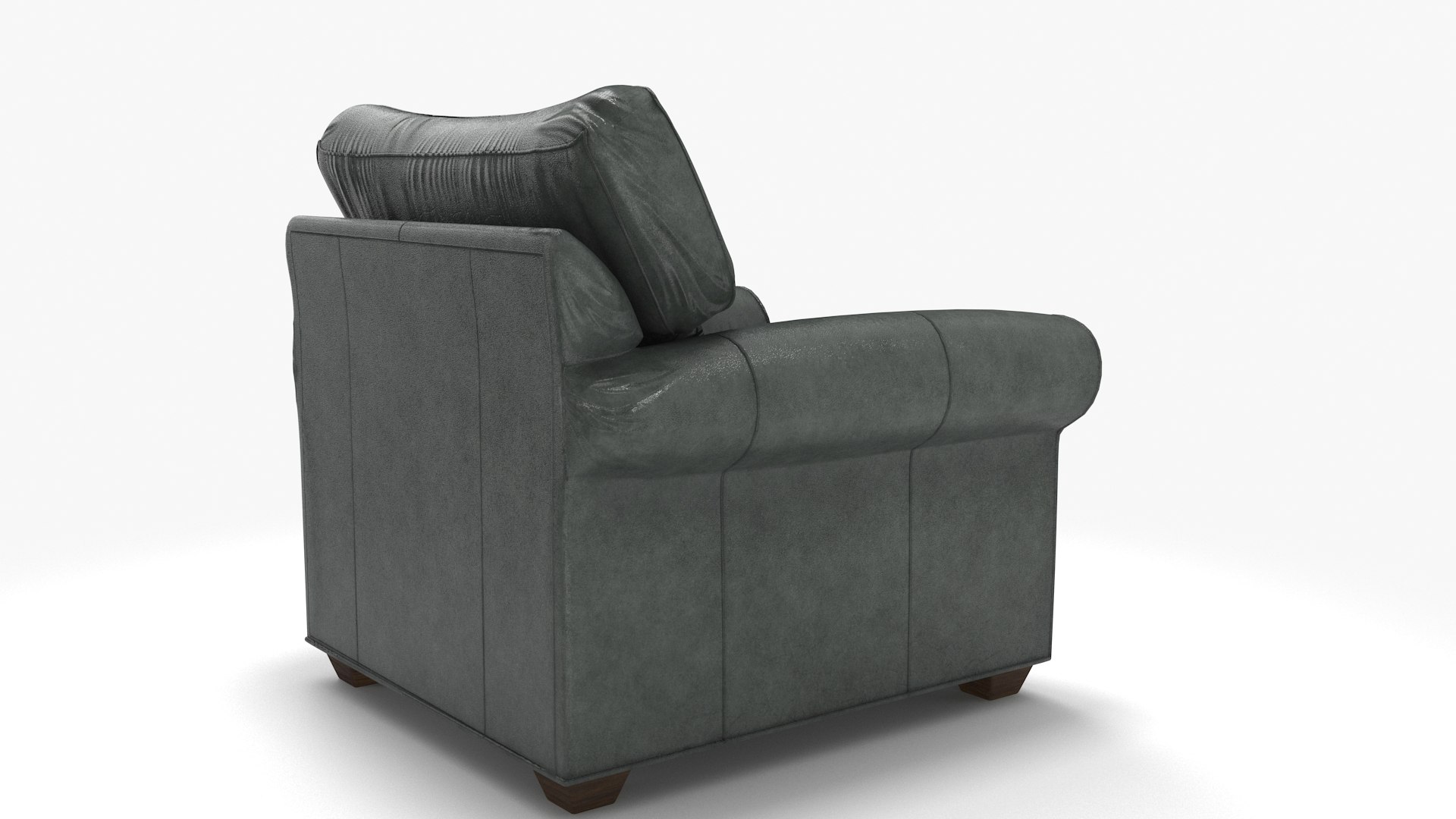 Ethan Allen Bennett Roll-Arm Leather Chair Model - TurboSquid 1968854