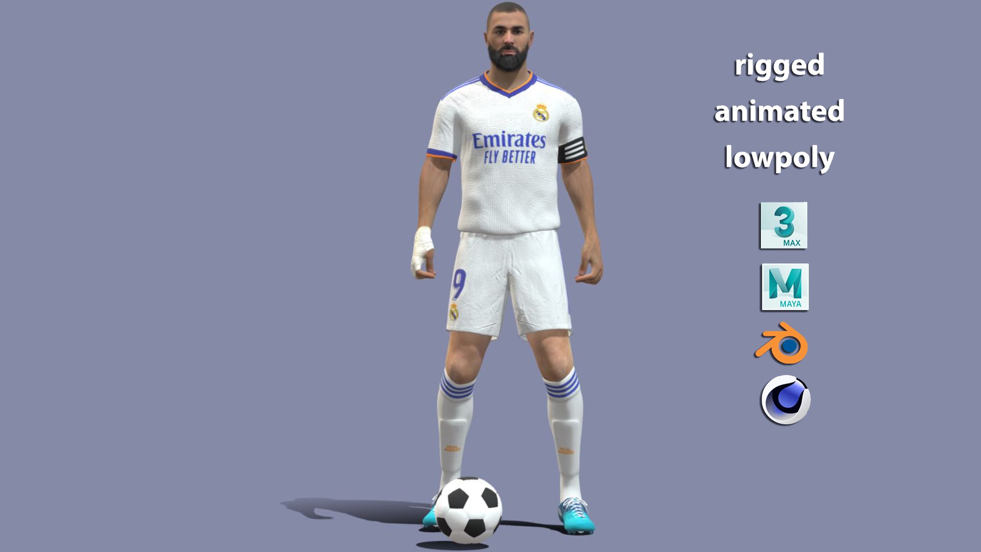 9 Famous Footballers 3D Model - TurboSquid 1984652