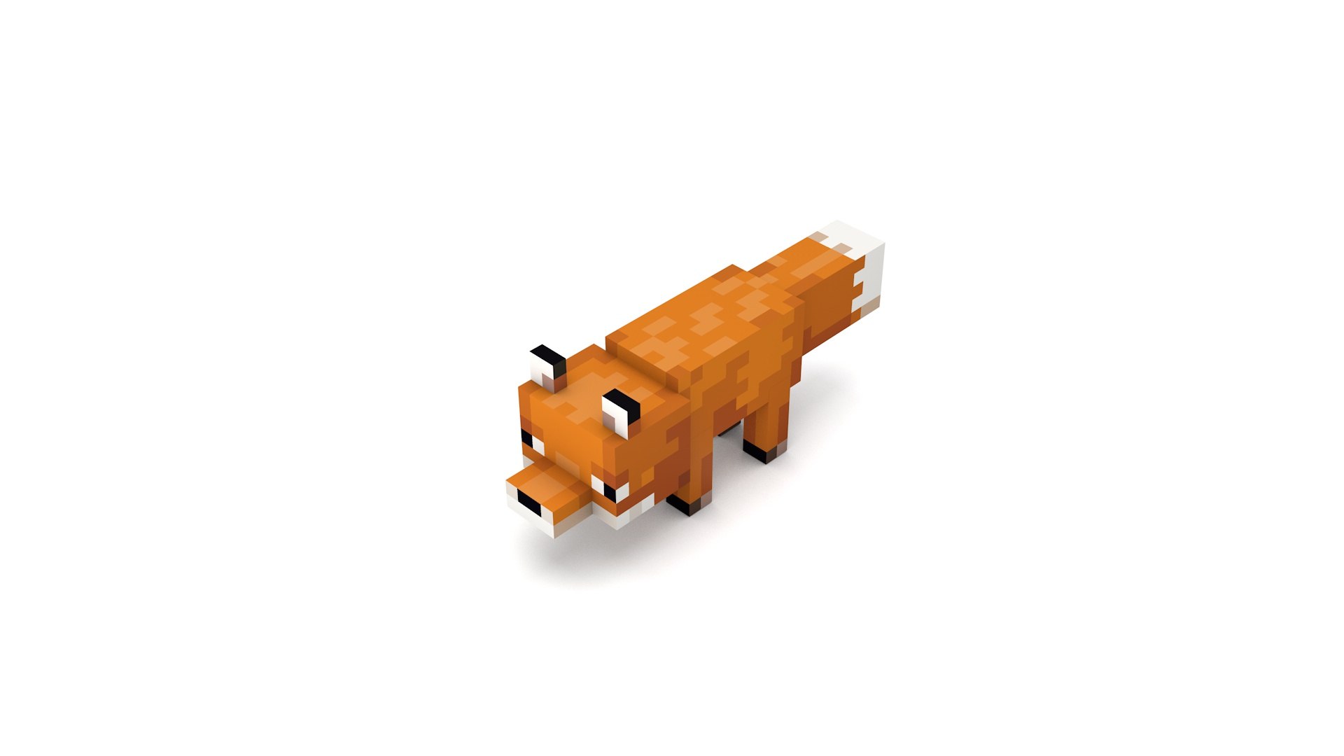 Fox Minecraft 3D Model - TurboSquid 2364656
