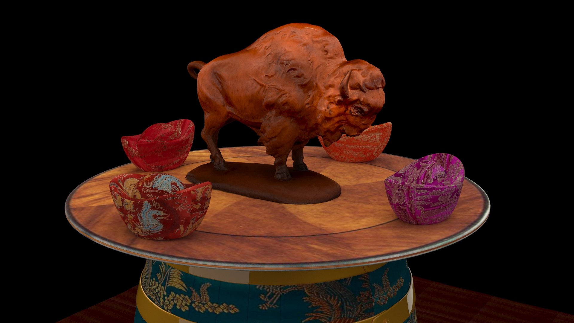 3D Model Bison Statue - TurboSquid 2260426