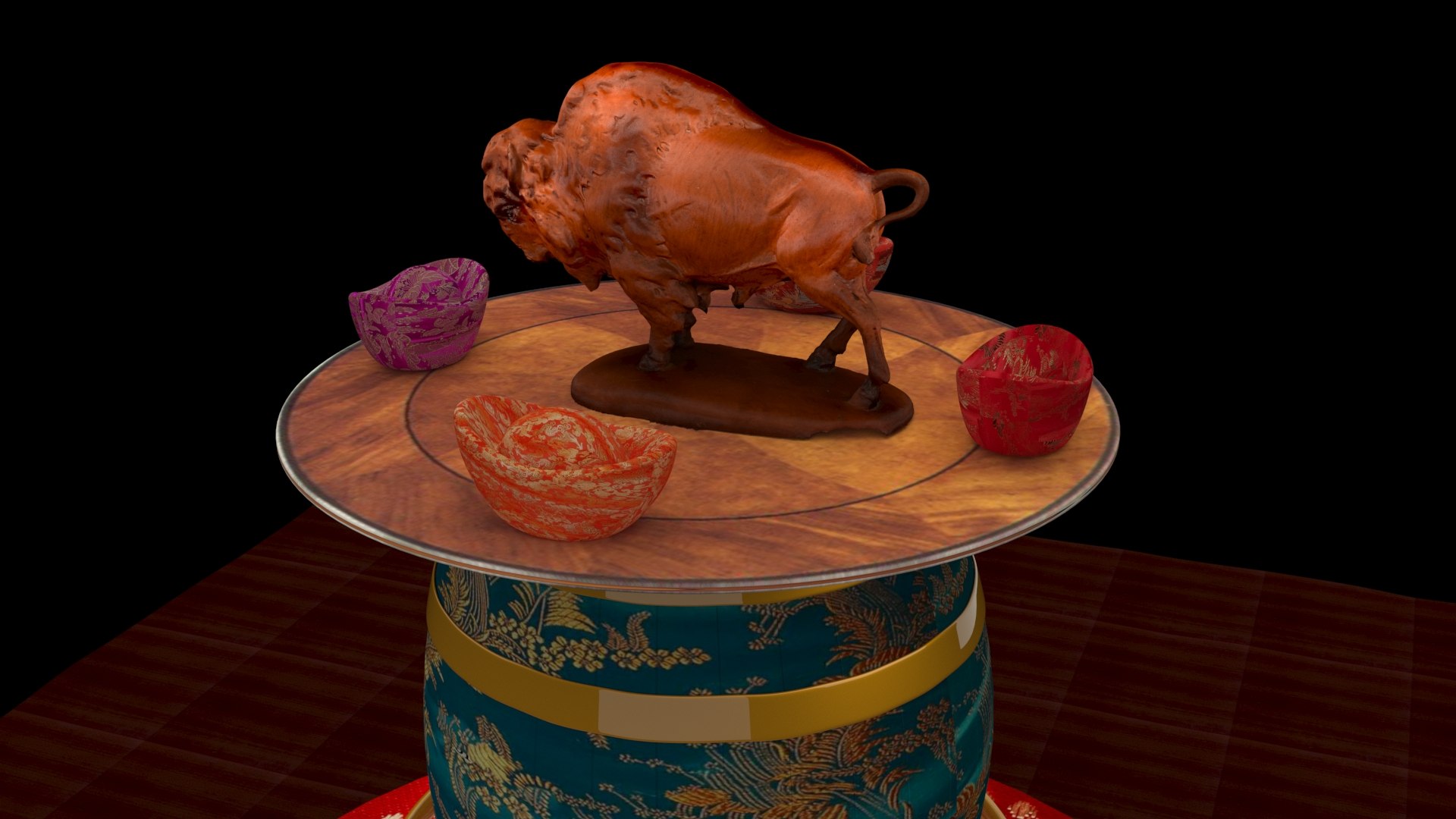 3D Model Bison Statue - TurboSquid 2260426