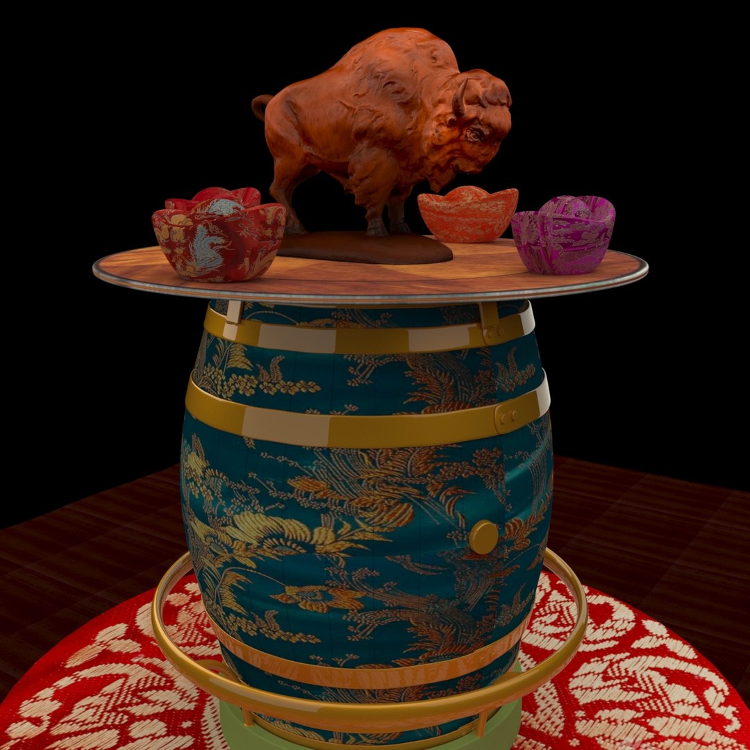 3D Model Bison Statue - TurboSquid 2260426