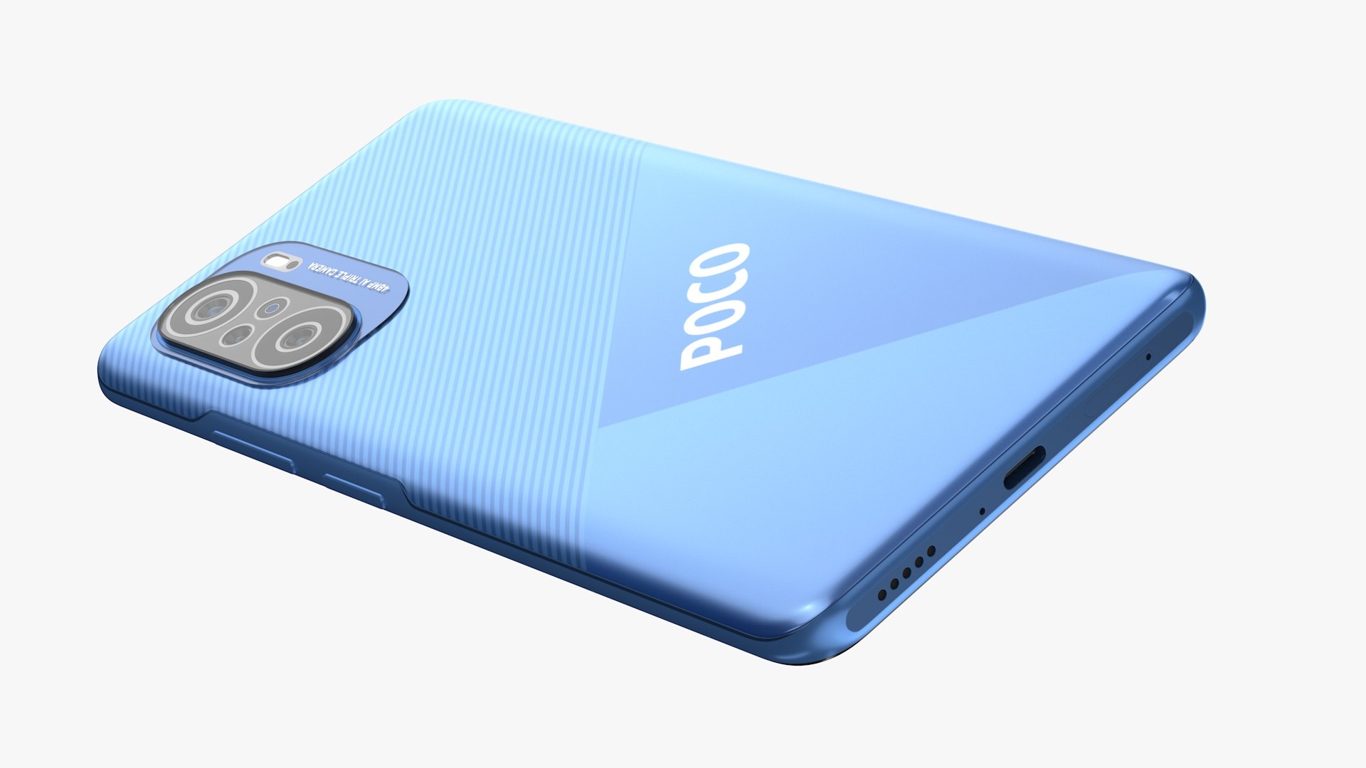 POCO F3 Blue 3D Model - TurboSquid 1719413