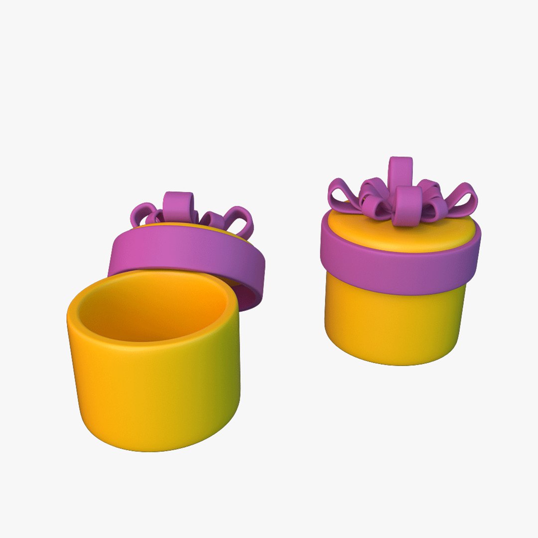 3D Cartoon Gift Box model - TurboSquid 1904648