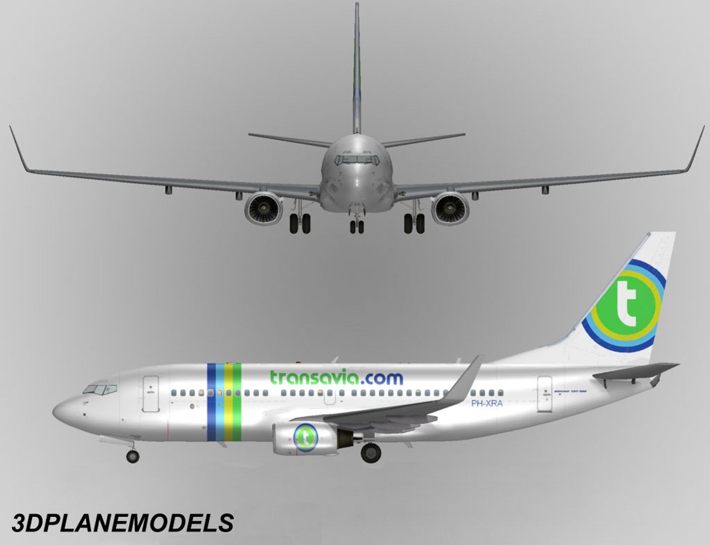 3d B737-700 Transavia 737