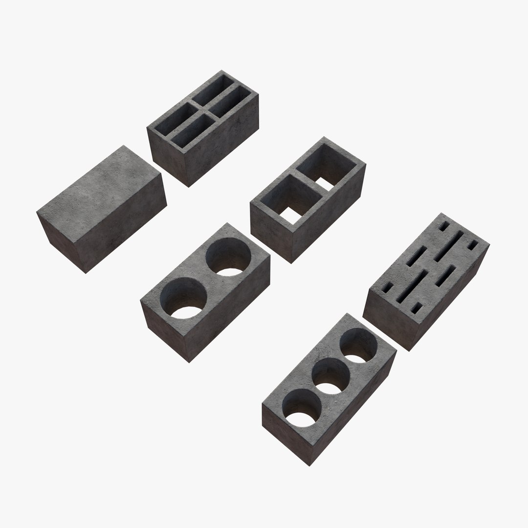 3D 6 Cement Bricks Model - TurboSquid 2317618