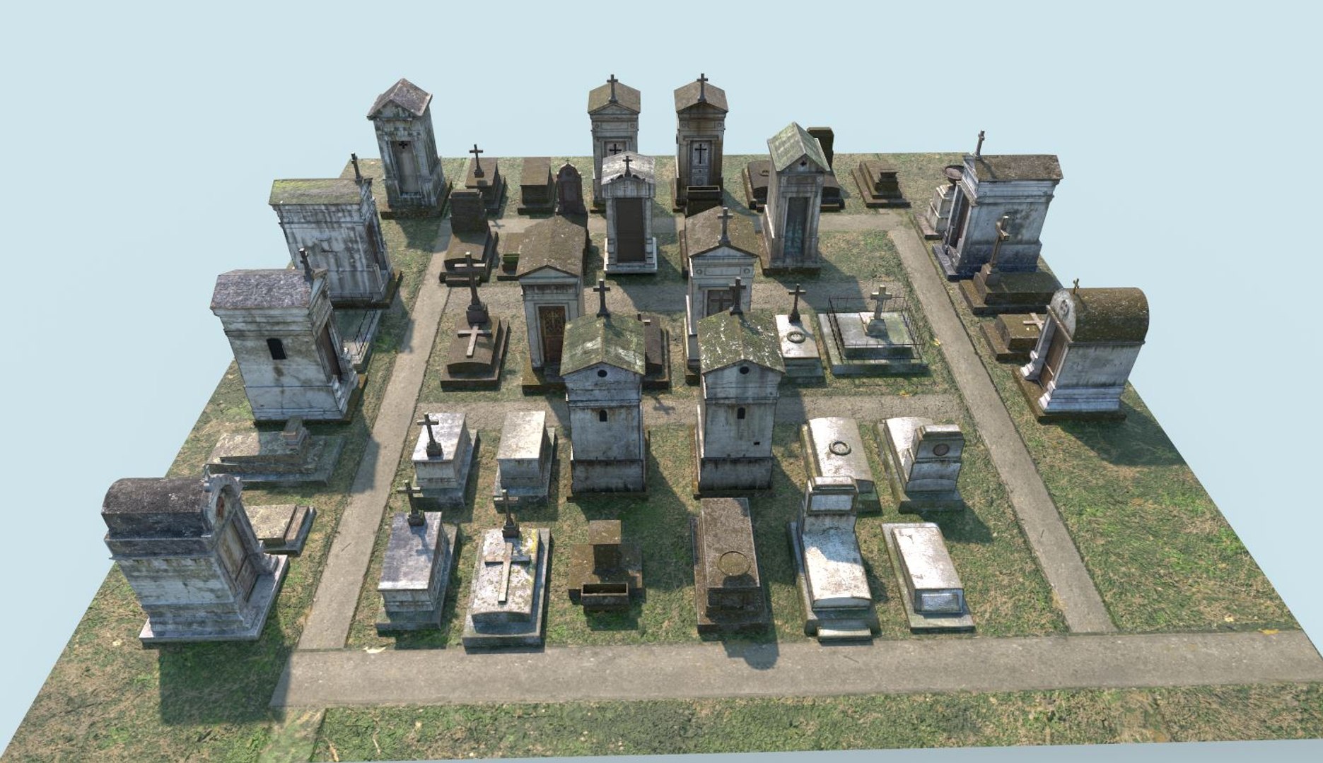 Cemetery 3D - TurboSquid 1962112