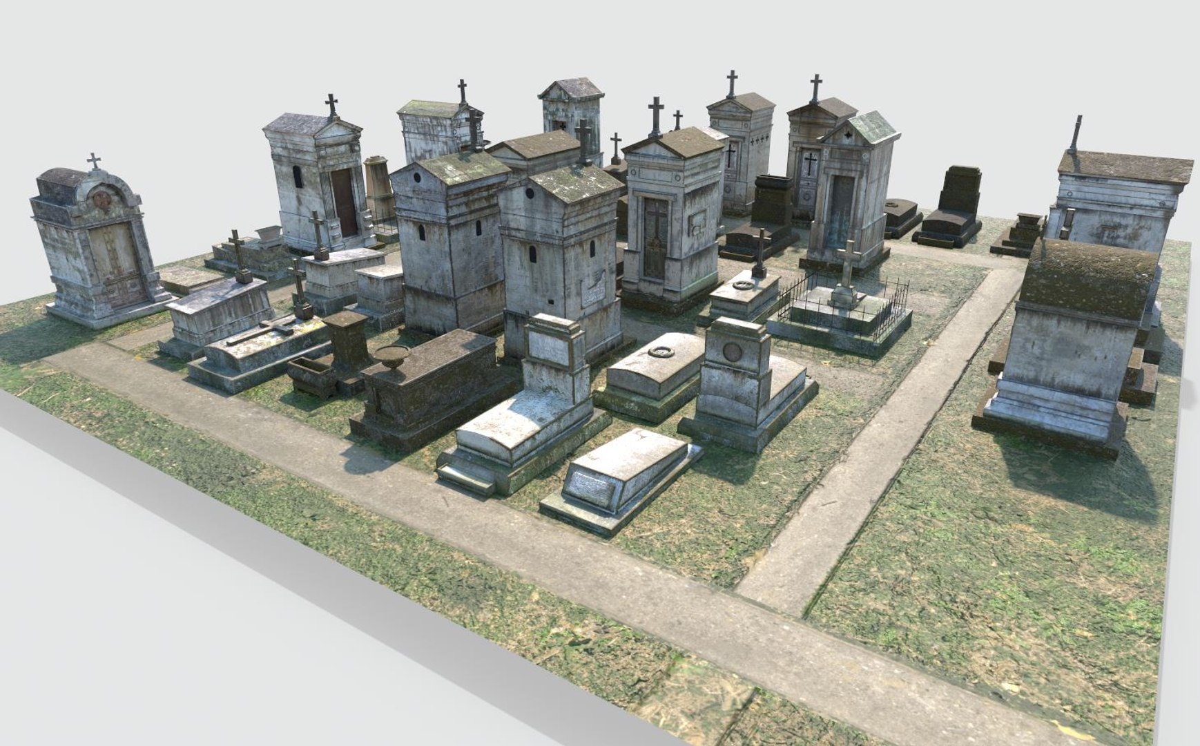 Cemetery 3D - TurboSquid 1962112