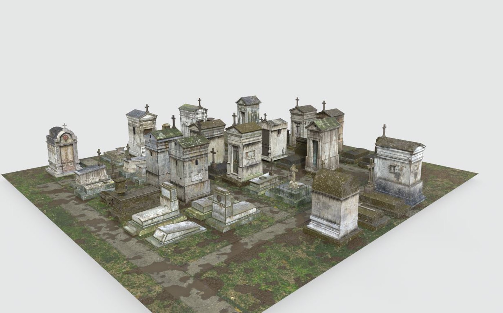Cemetery 3D - TurboSquid 1962112