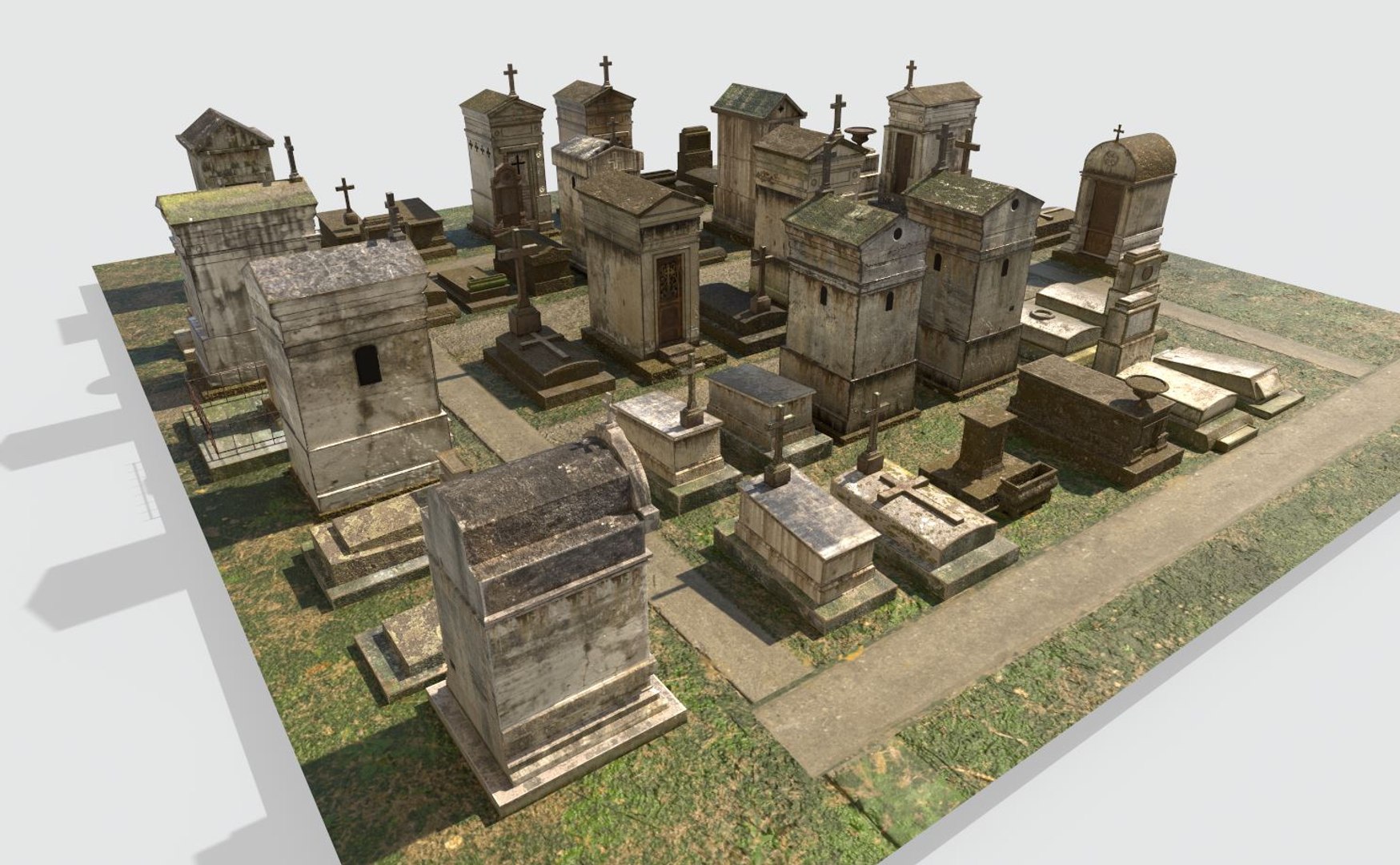 Cemetery 3D - TurboSquid 1962112
