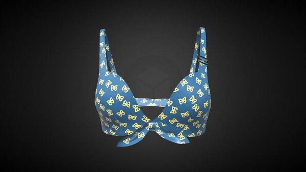 modèle 3D de Soutien-gorge imprimé pour filles V2 en Low Poly ...
