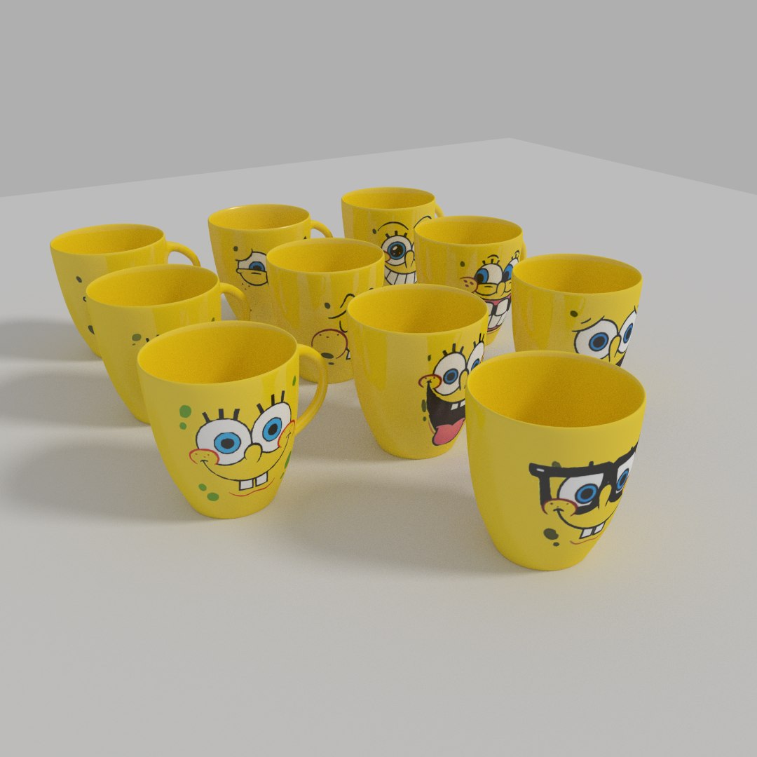 Free Cups Spongebob 3d Model