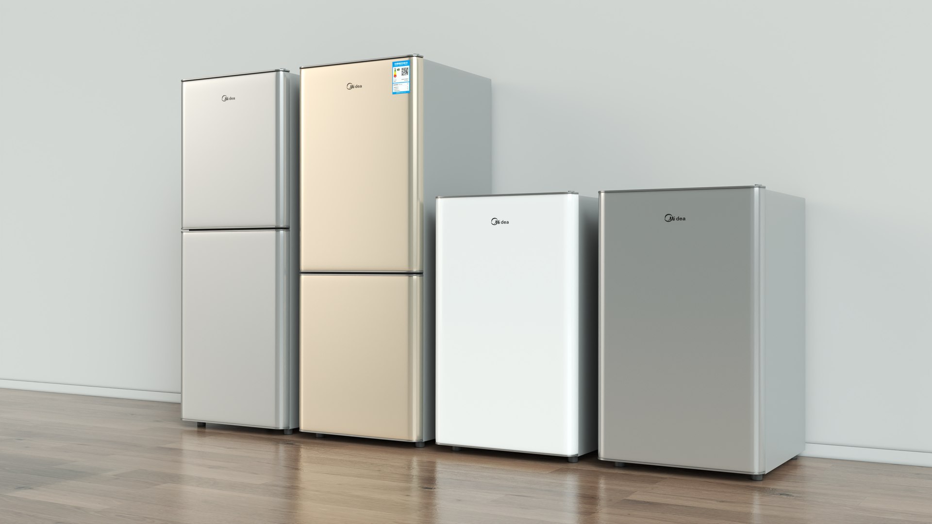 3D mini fridge with freezer model - TurboSquid 2138812