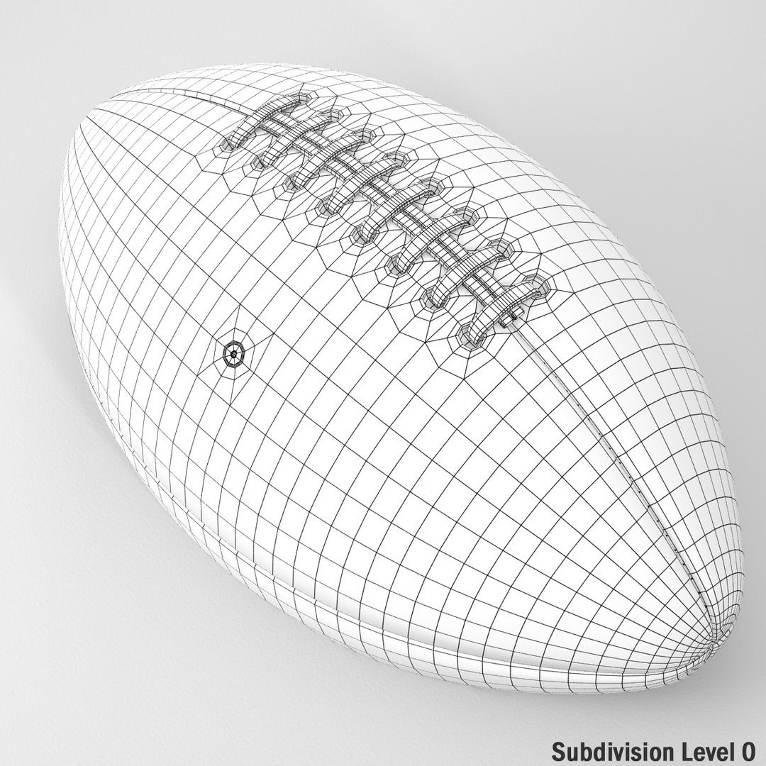 3d model of football white