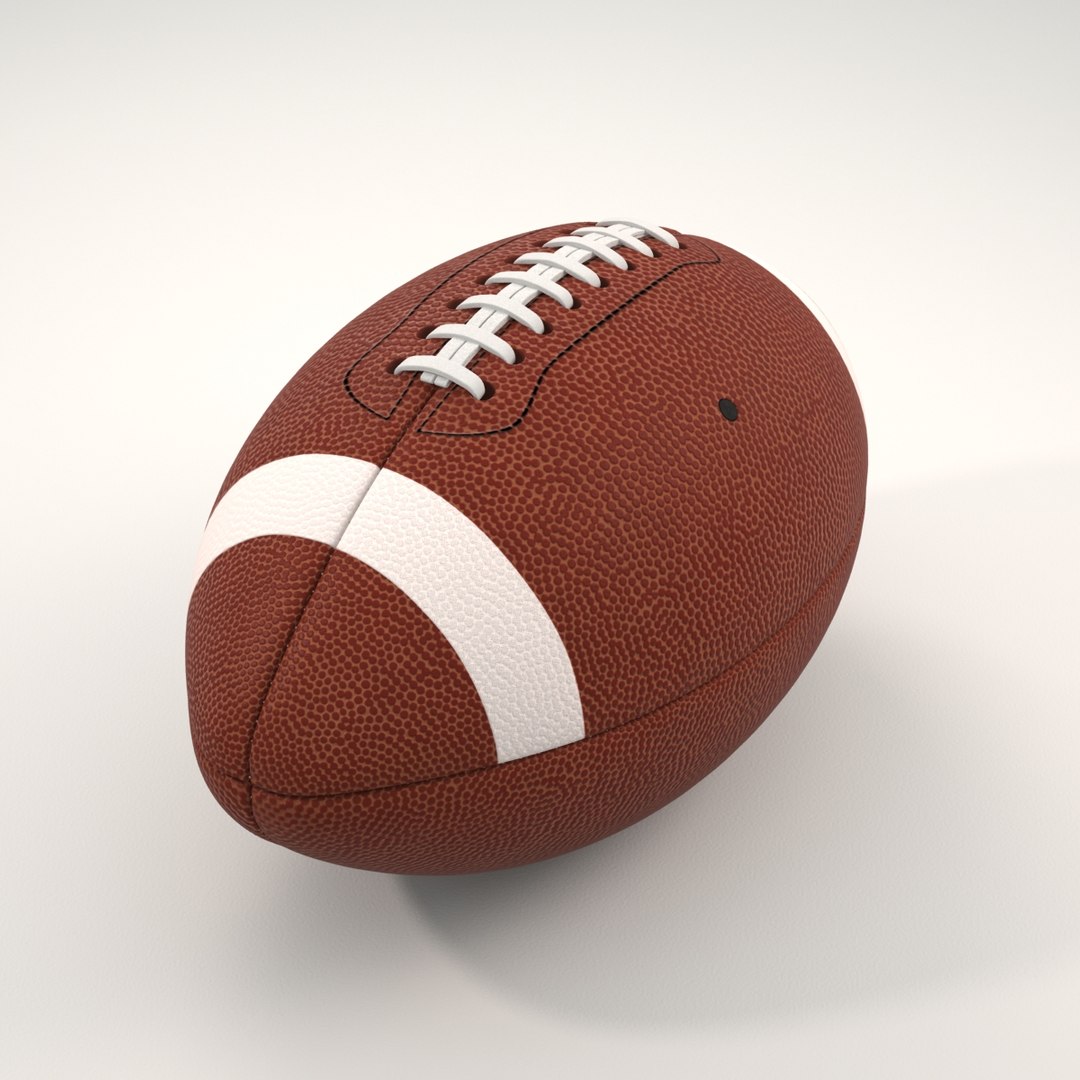 3d model of football white