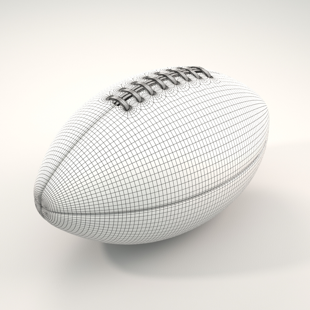 3d model of football white