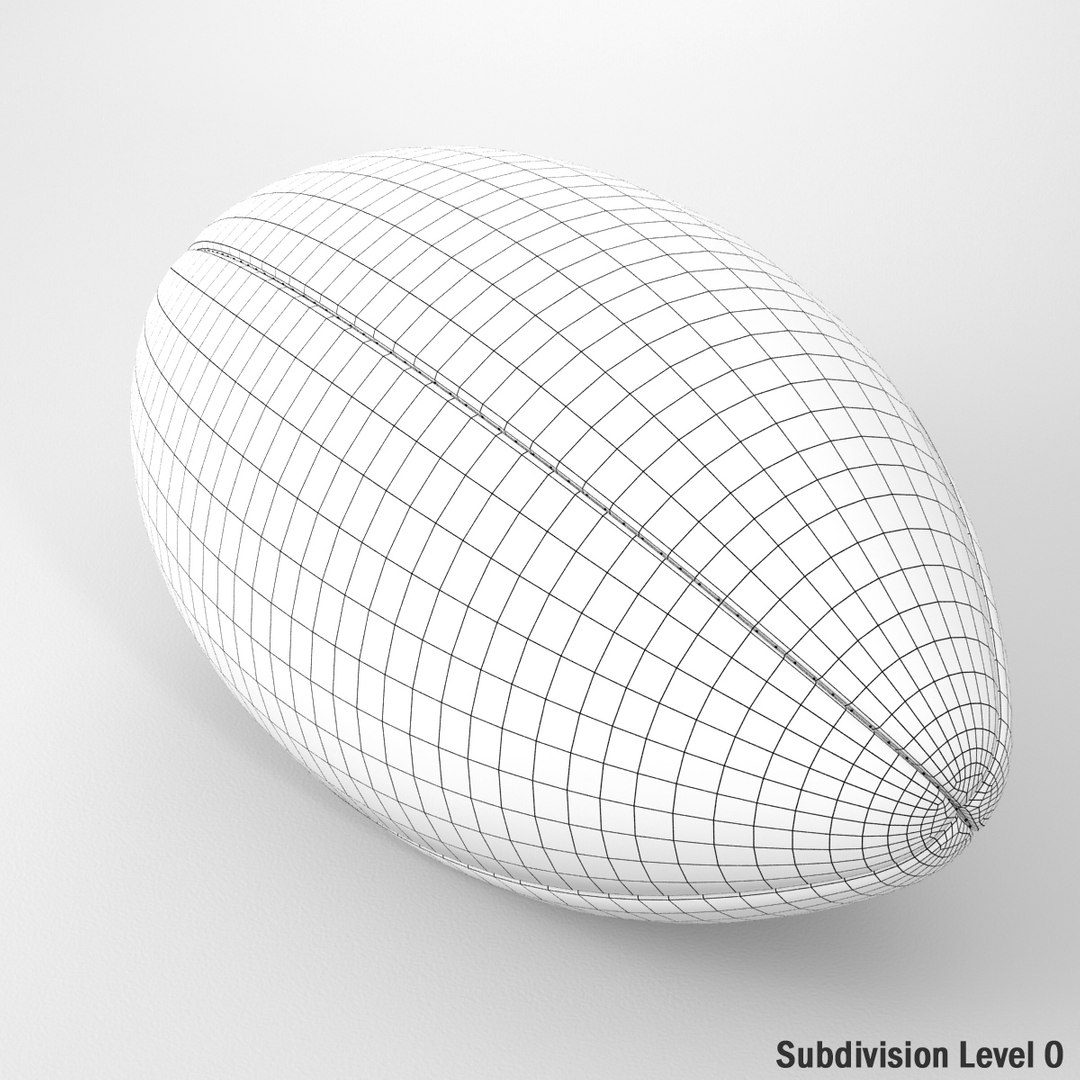 3d model of football white