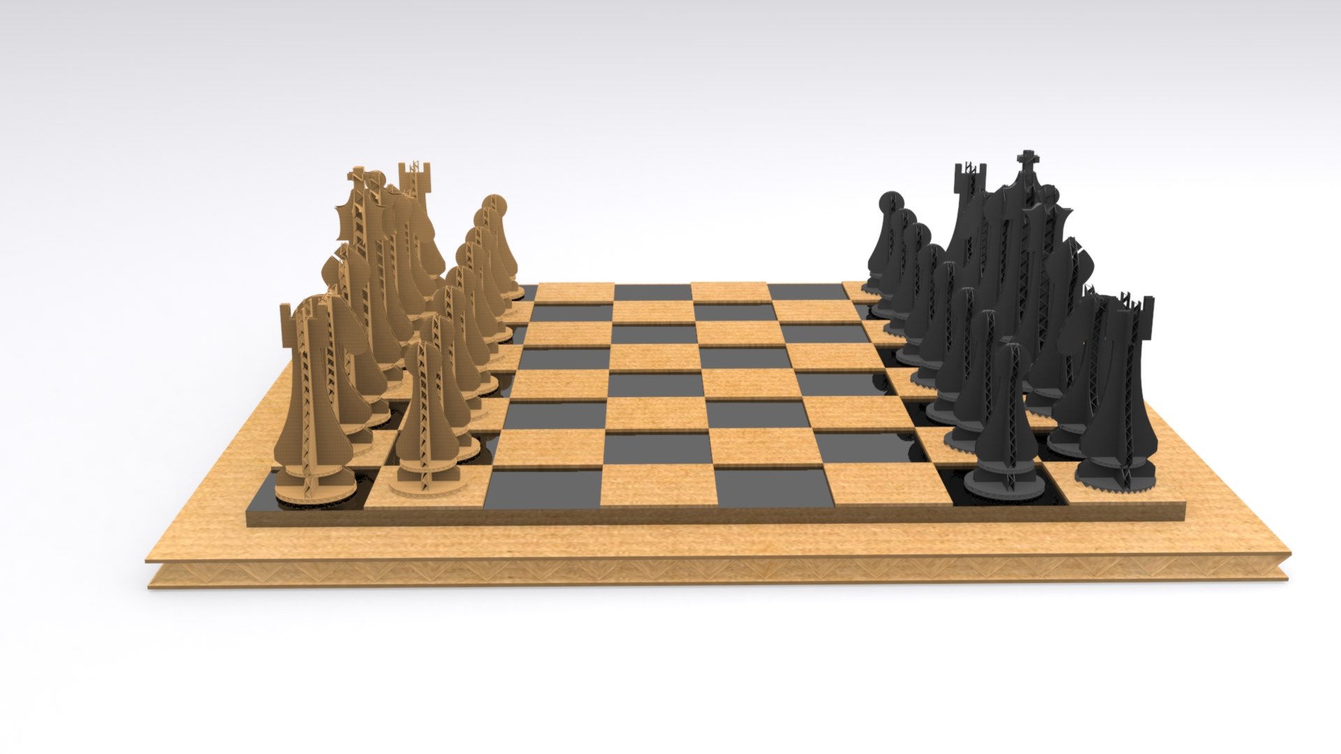 Paper Chess Set Model - TurboSquid 1410648