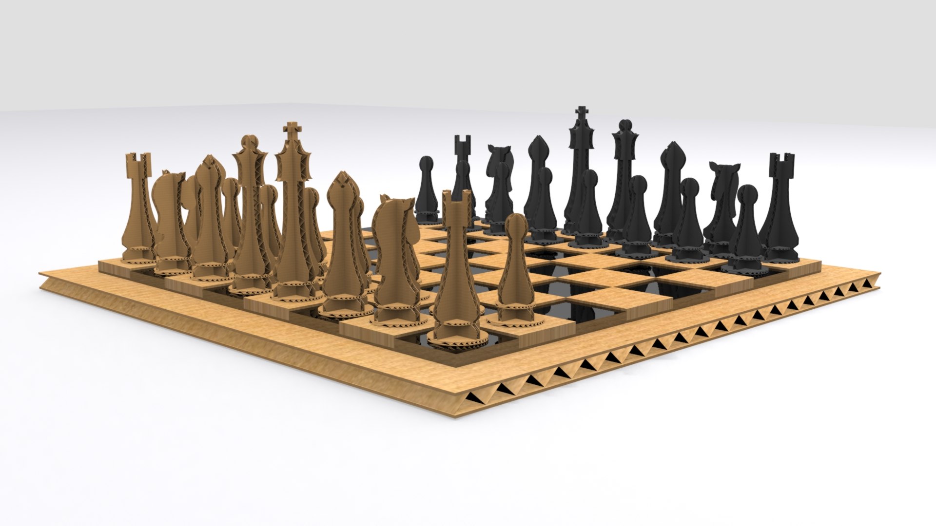 Paper Chess Set Model - TurboSquid 1410648