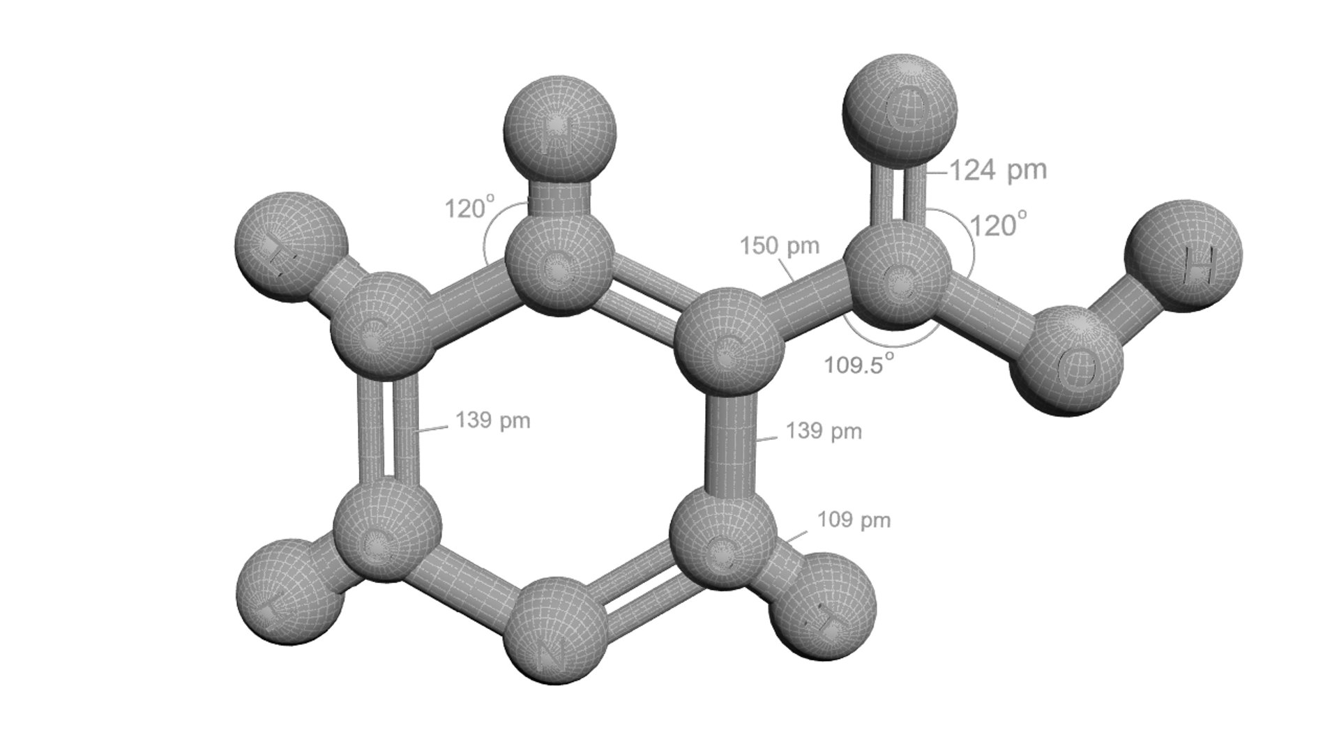 C6h5no2 Molecule Nicotinic Acid 3D - TurboSquid 1425780