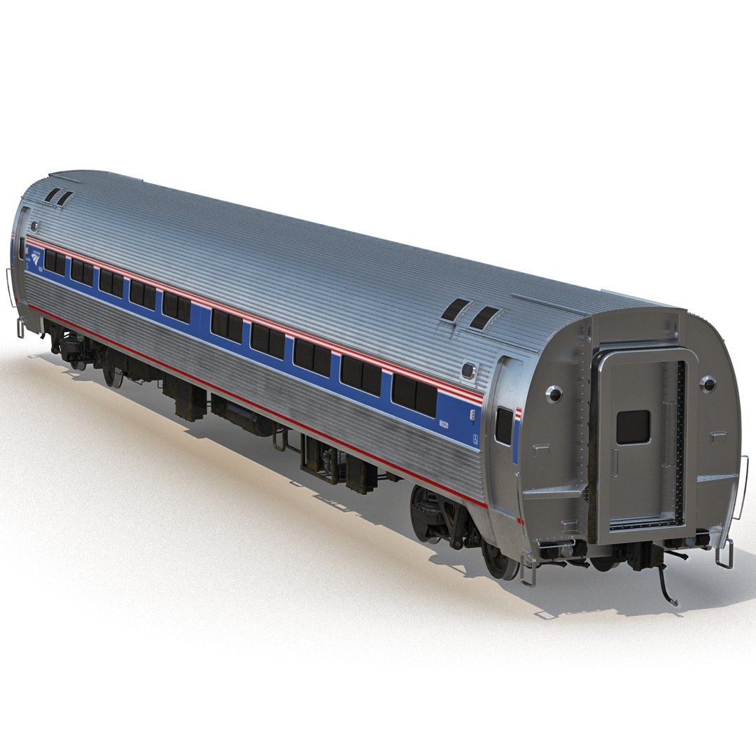 railroad passenger cars 3d model