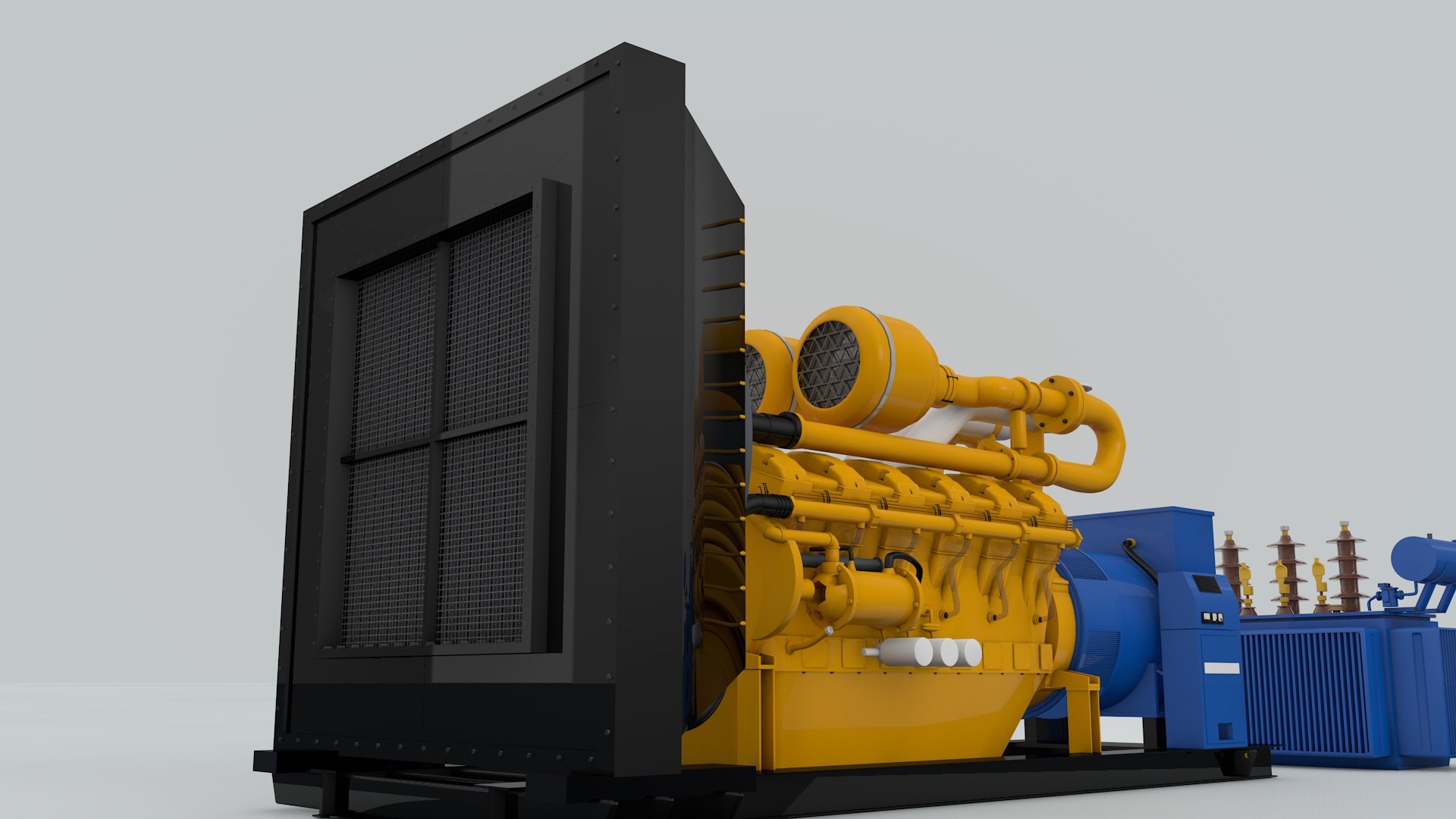 Electricity Diesel Engine Generator 3D Model - TurboSquid 1484795