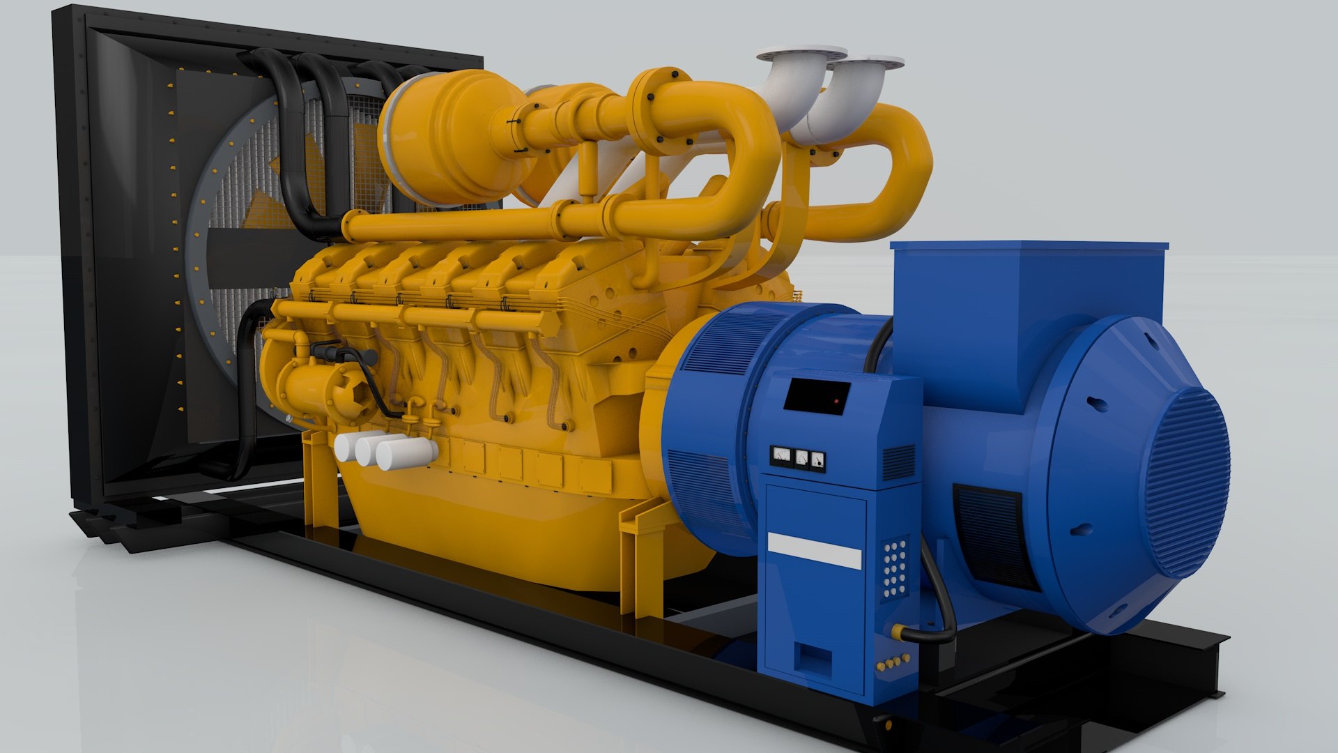 Electricity Diesel Engine Generator 3D Model - TurboSquid 1484795