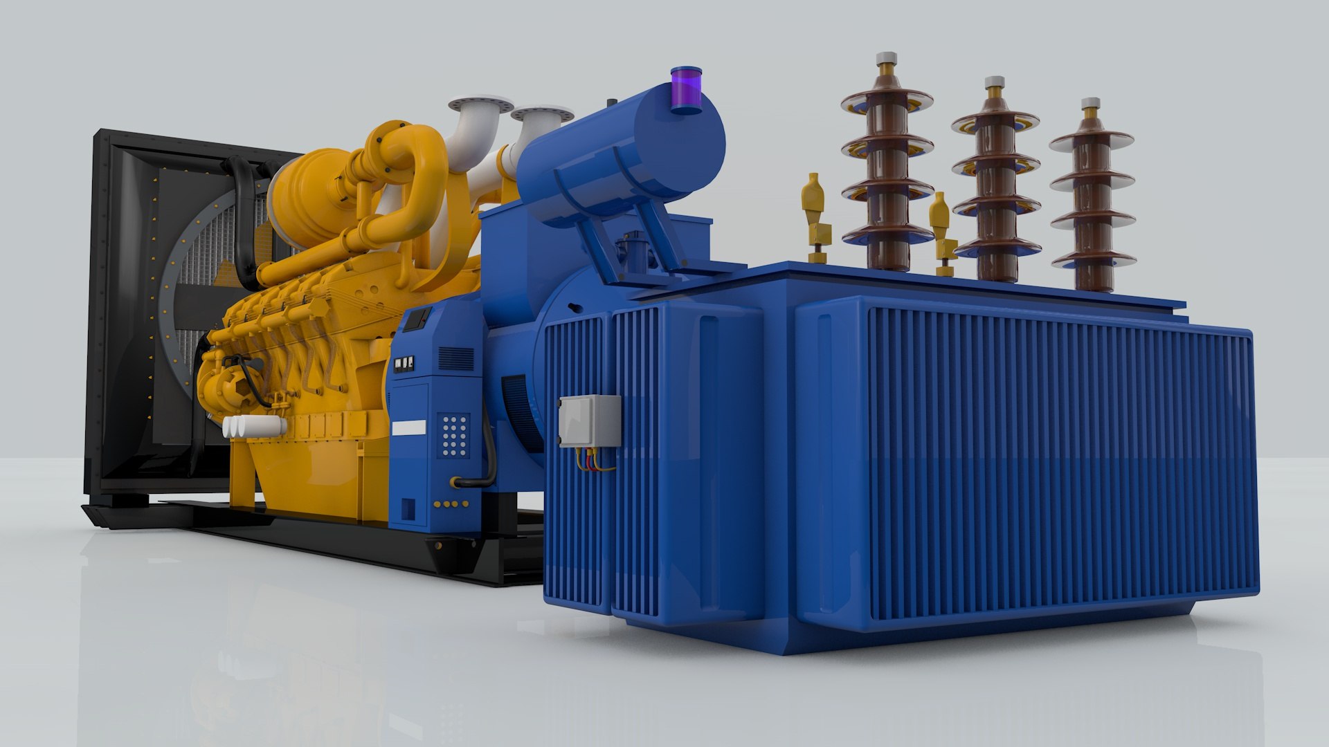 Electricity Diesel Engine Generator 3D Model - TurboSquid 1484795