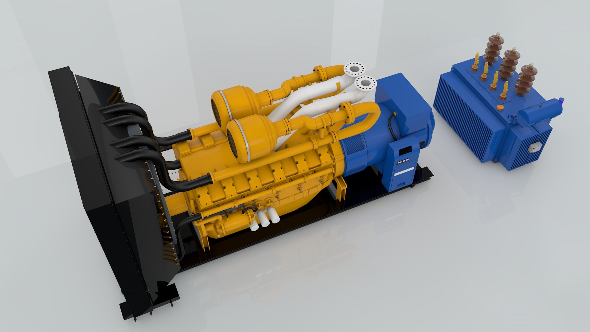 Electricity Diesel Engine Generator 3D Model - TurboSquid 1484795