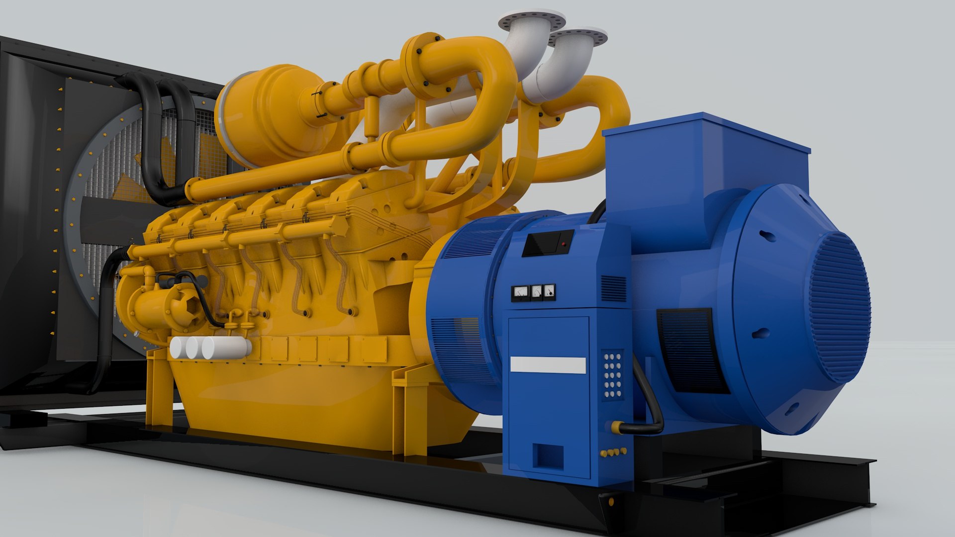 Electricity Diesel Engine Generator 3D Model - TurboSquid 1484795