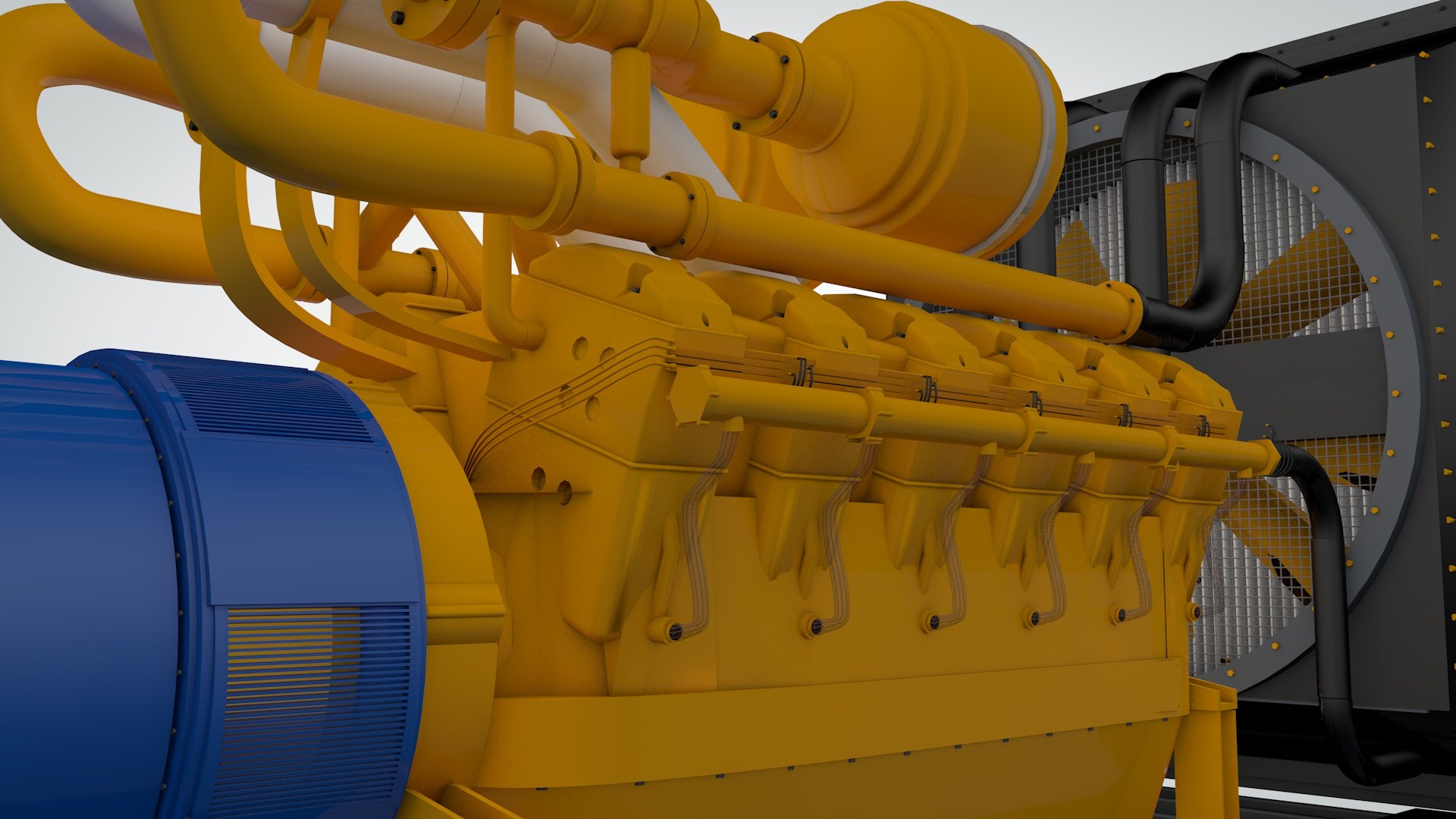 Electricity Diesel Engine Generator 3D Model - TurboSquid 1484795