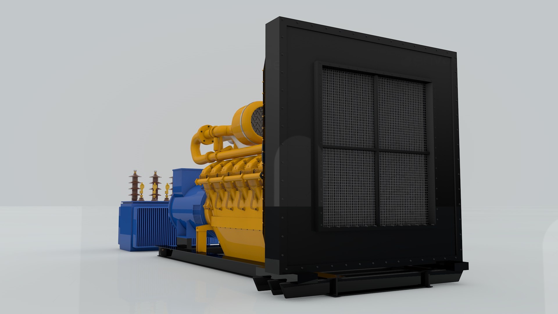 Electricity Diesel Engine Generator 3D Model - TurboSquid 1484795