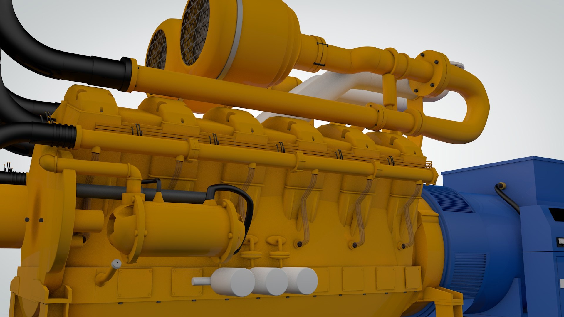Electricity Diesel Engine Generator 3D Model - TurboSquid 1484795